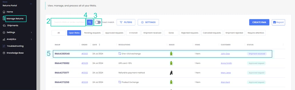 Managing Return Requests (New Version)